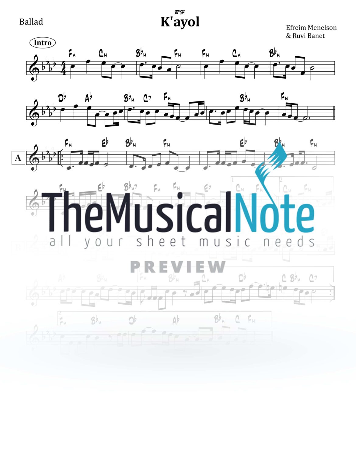 K’ayol – Efraim Mendelson & Ruvi Banet – Themusicalnote.com