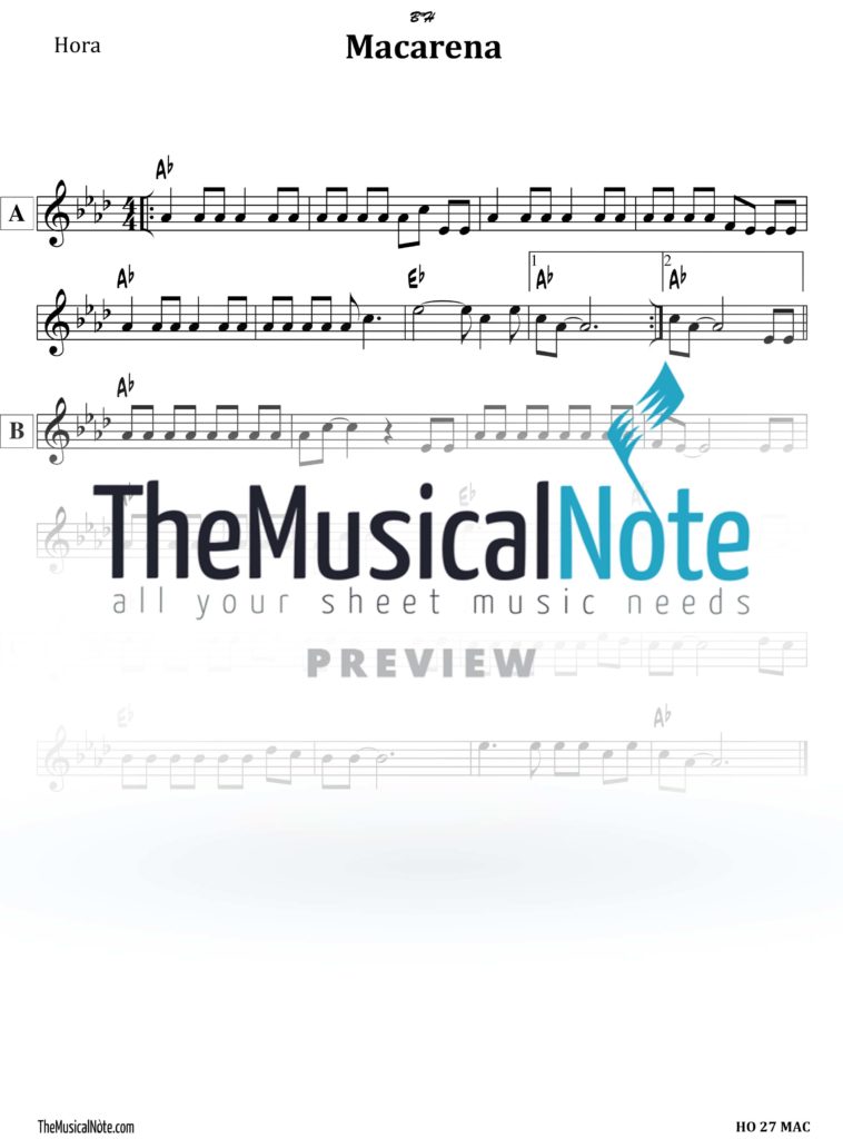 Macarena – Themusicalnote.com