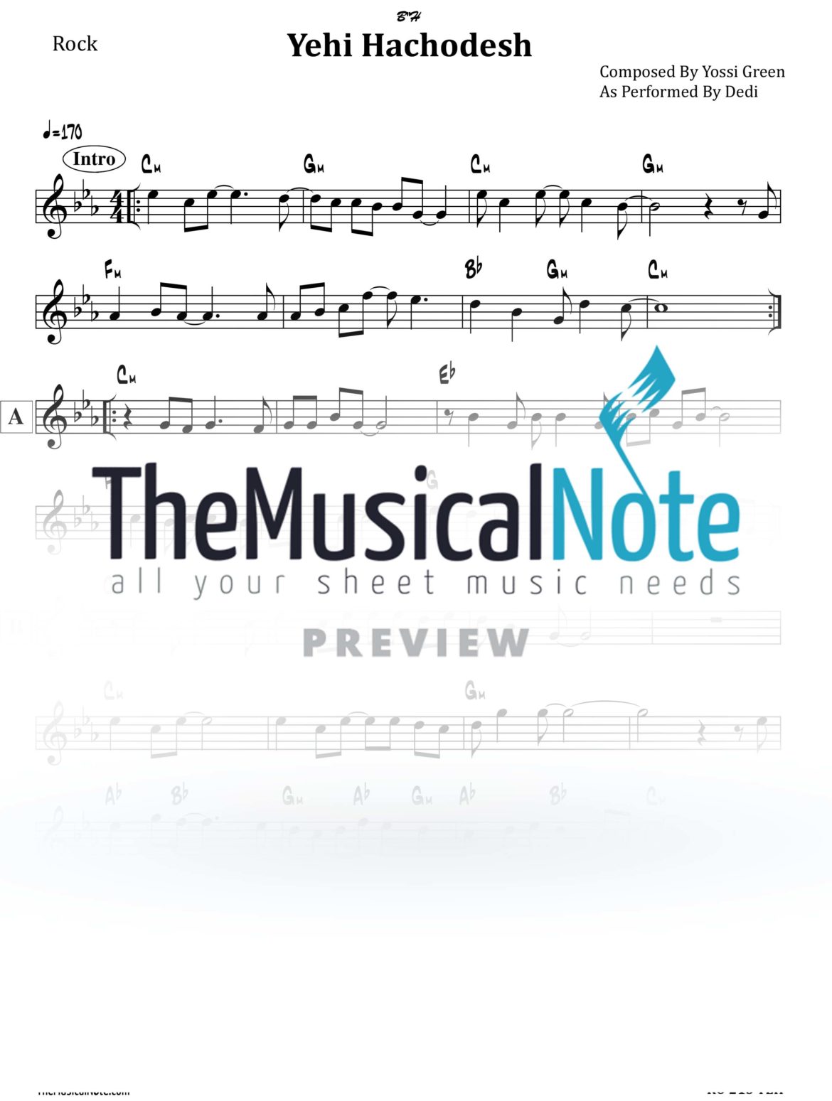 Yehi Hachodesh – Dedi – Themusicalnote.com